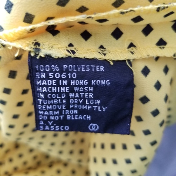 Kasper | Tops | Kasper Asl Petite Yellow Black Dot Blouse P | Poshmark
